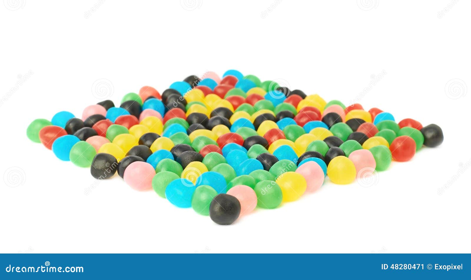Multiple Candy Ball Sweets Isolated Stock Image - Image of flavor ...