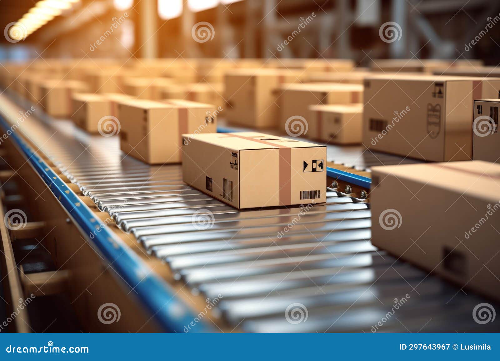 Multiple cardboard box stock image. Image of courier - 297643967