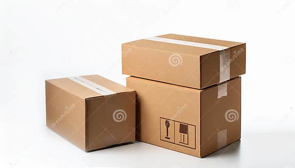 Multiple Shipping Boxes stock illustration. Illustration of packing ...