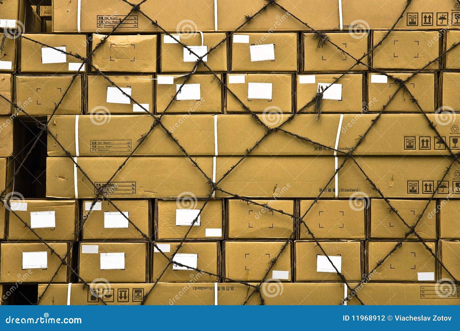 Multiple Cargo Boxes Abstract Background. Stock Photo - Image of export ...