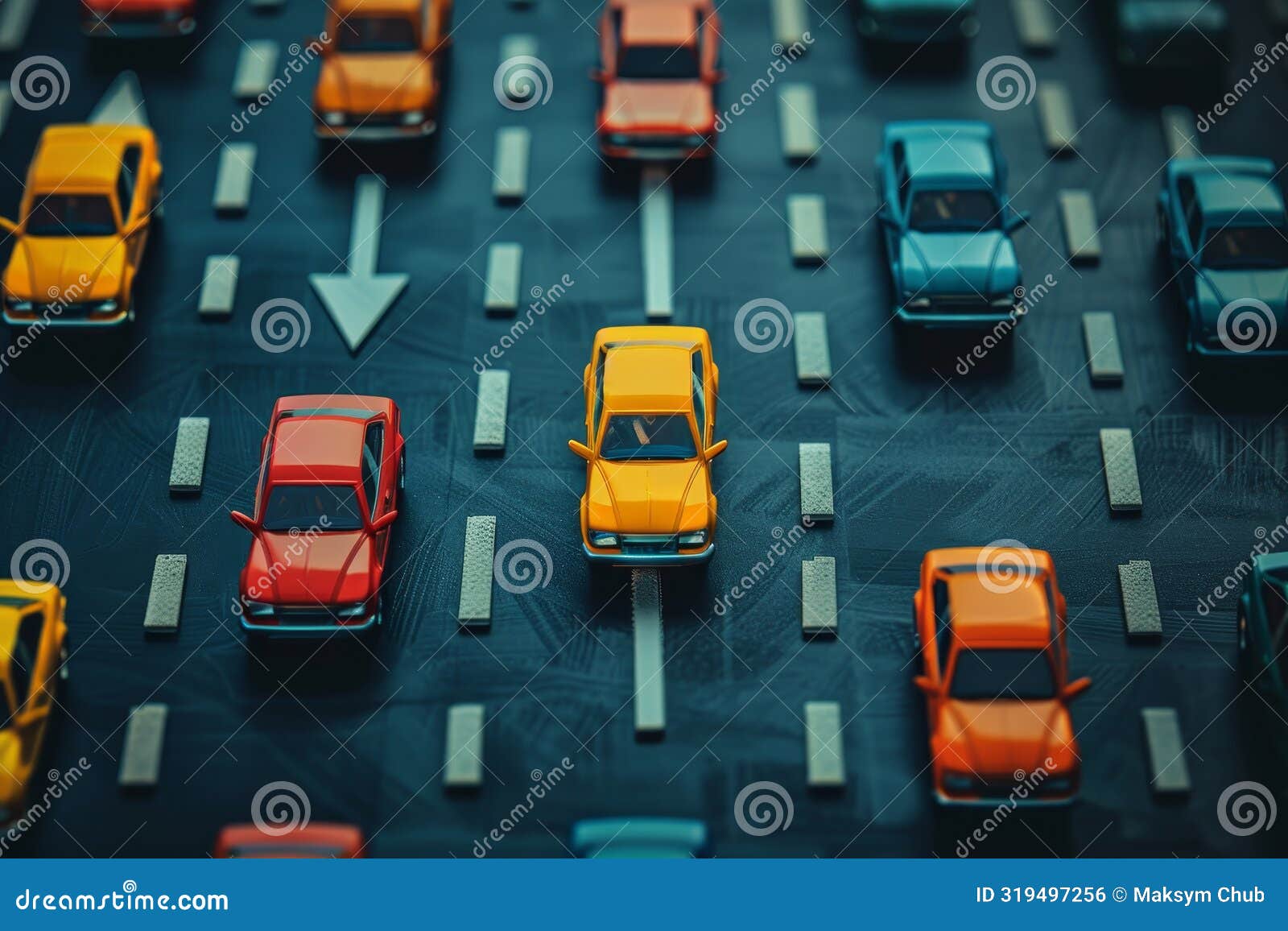 Multiple Cars Racing on Track Map in the Same Direction for Thrilling ...