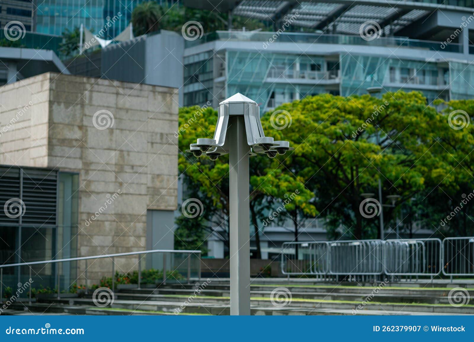 Multiple CCTV Security Cameras on a Post , Singapore Stock Image ...