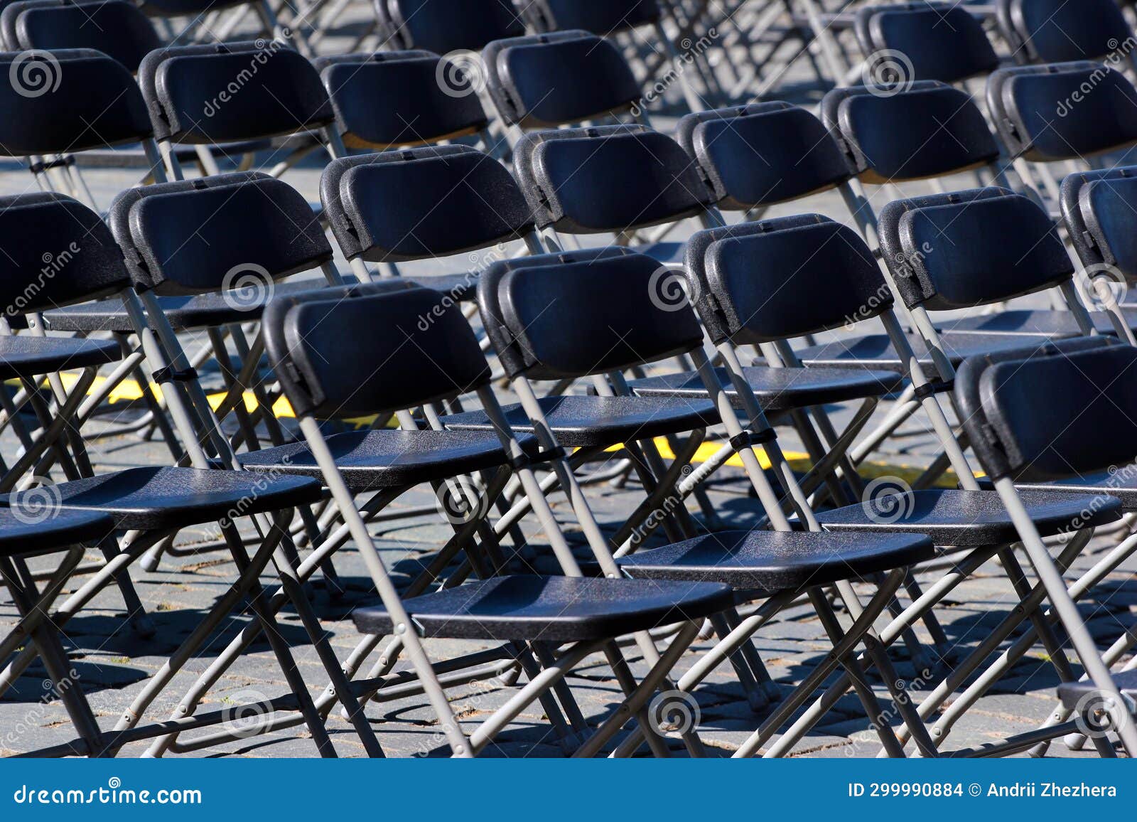 Multiple Chairs Outdoor, Many Black Chair Backs Stock Photo - Image of ...