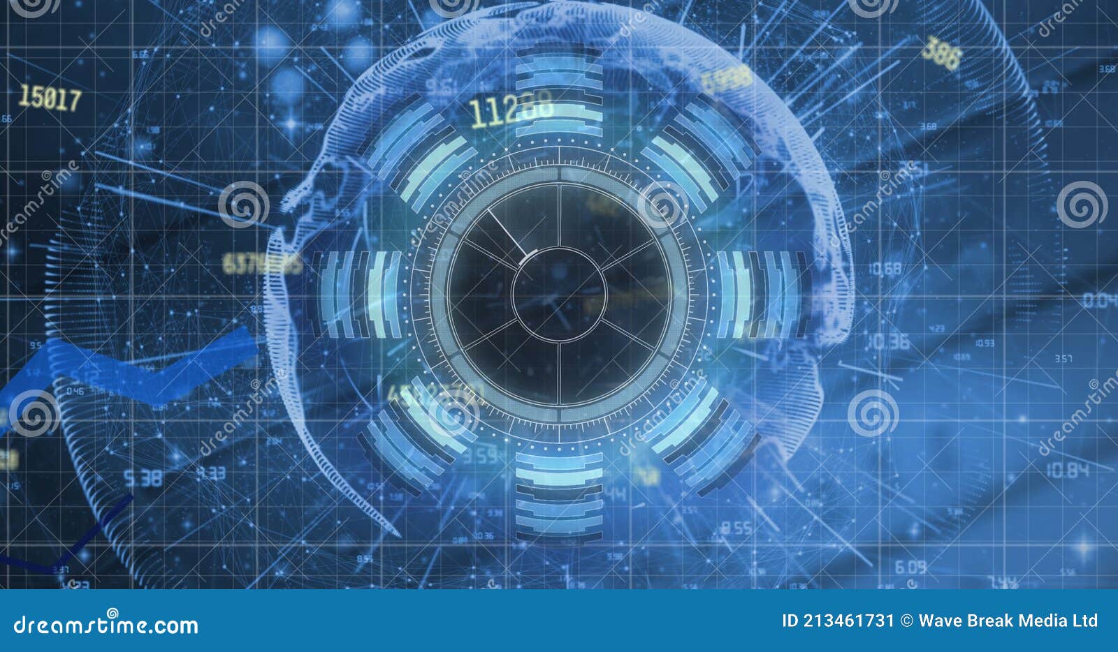 Multiple Changing Numbers and Blue Graphs Moving Against Round Scanner ... Multiple Changing Numbers and Blue Graphs Moving Against Round Scanner ...