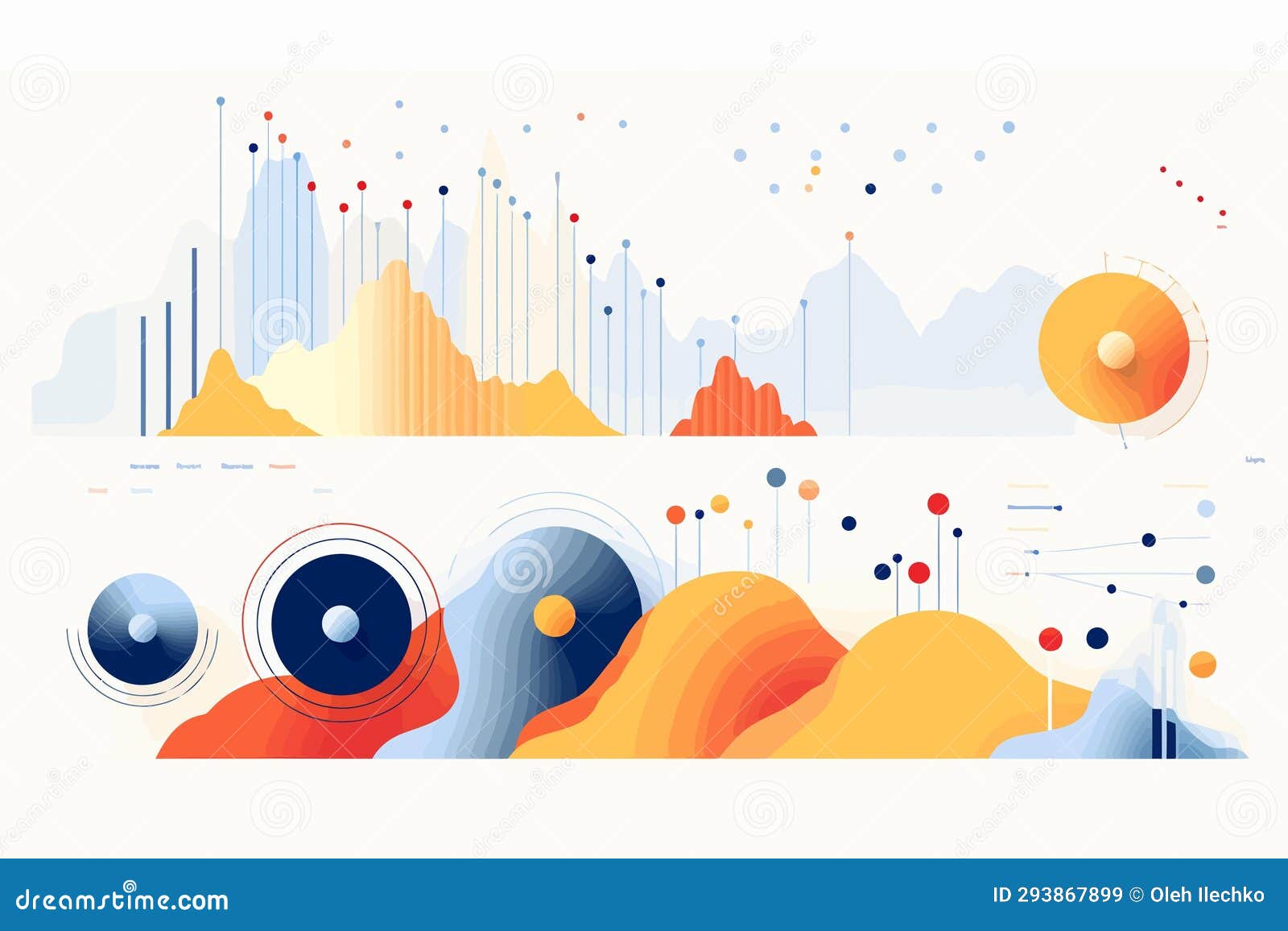 Multiple Charts Vector Flat Minimalistic Isolated Illustration Stock ...