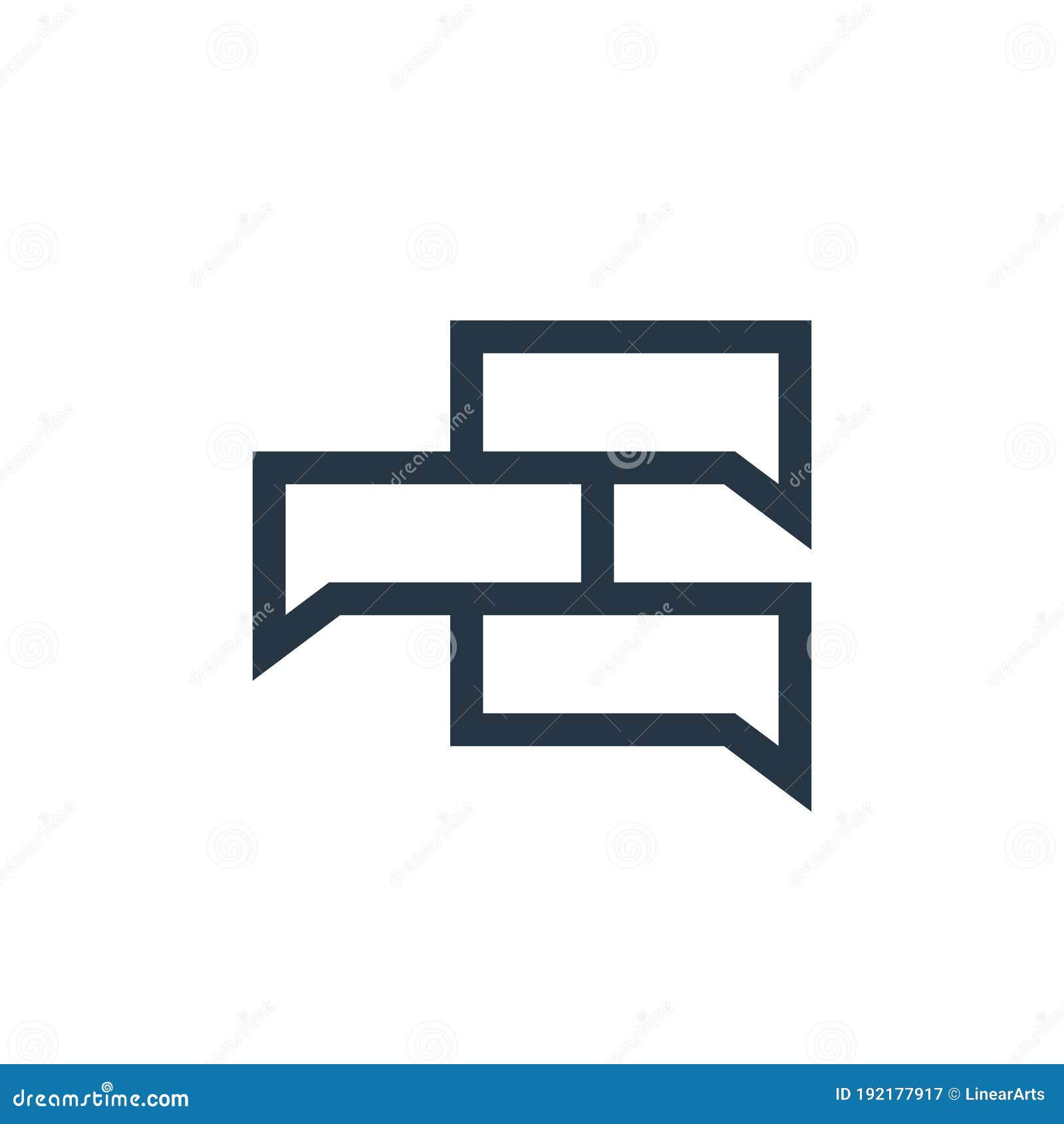 Multiple Chat Icon Vector from Message Concept. Thin Line Illustration ...