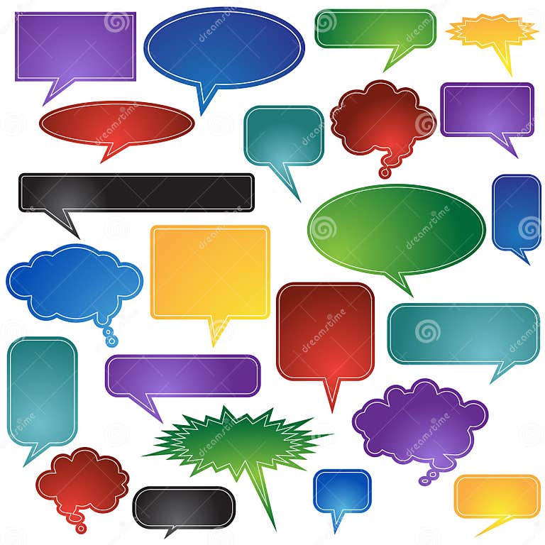 Multiple Chat Icons stock vector. Illustration of bubbles - 10047012