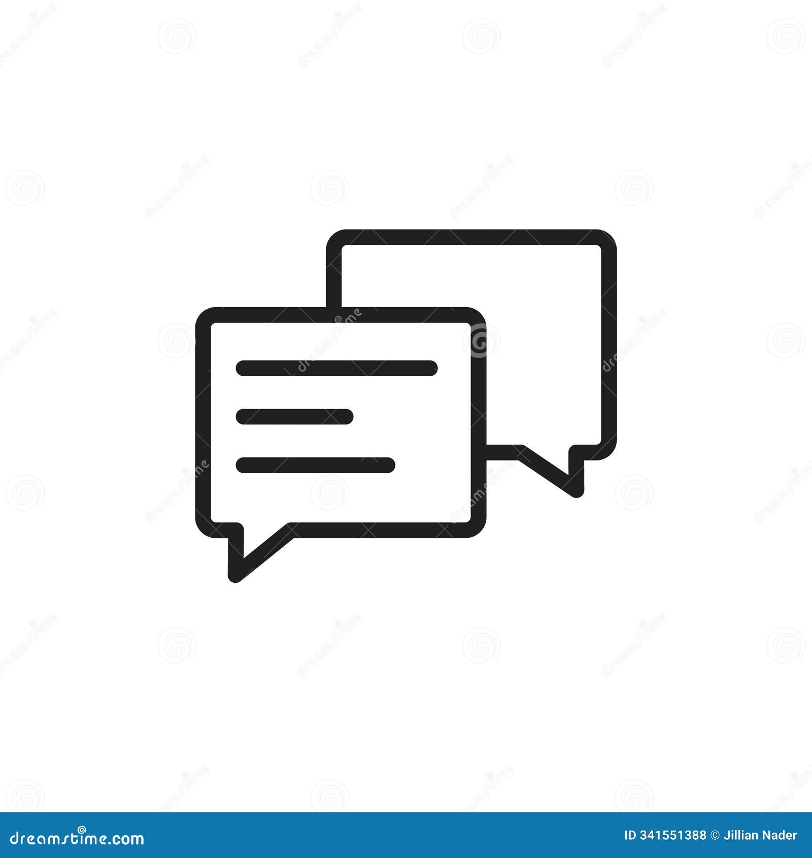 Chats Icon Vector Set Outline | CartoonDealer.com #333543053