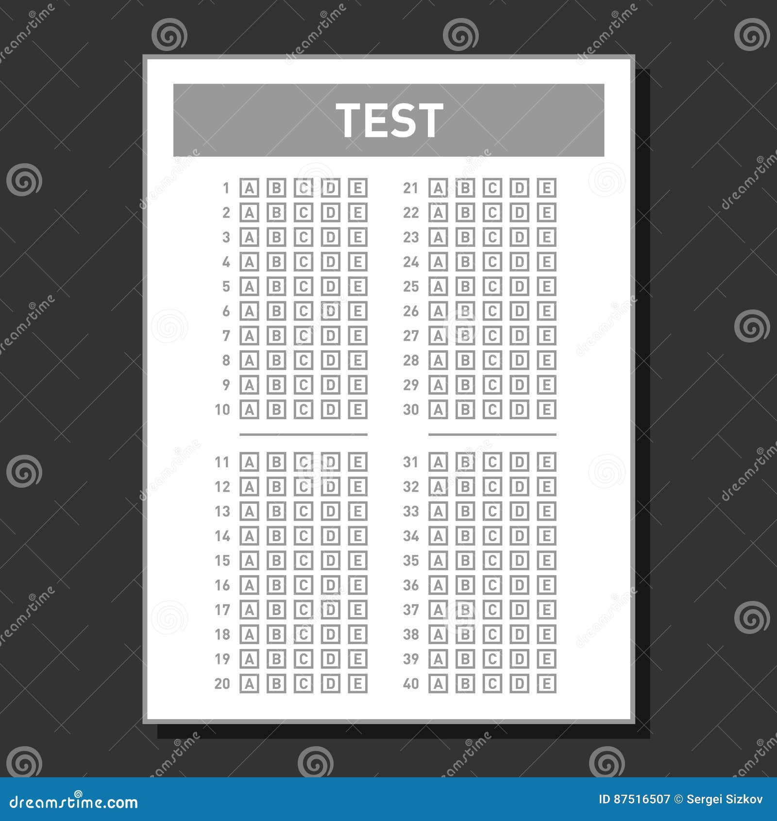 Multiple Choice Test With Pen Cartoon Vector | CartoonDealer.com #29194989