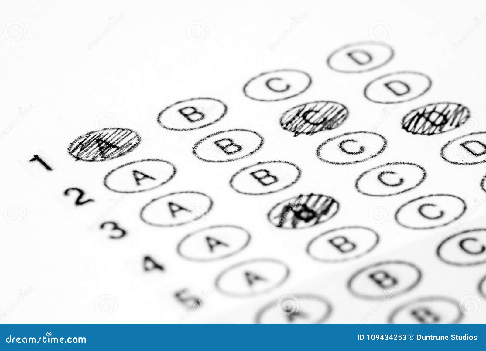 Exam Bubbles Form stock image. Image of marks, education - 109434253