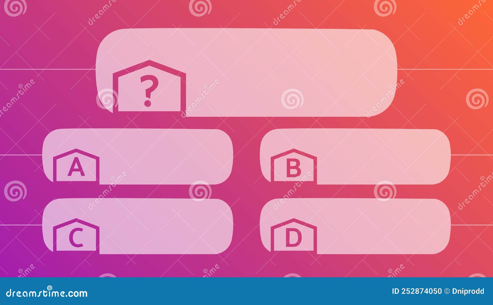 Quiz Template For Social Media Application. Poll With Question And ...