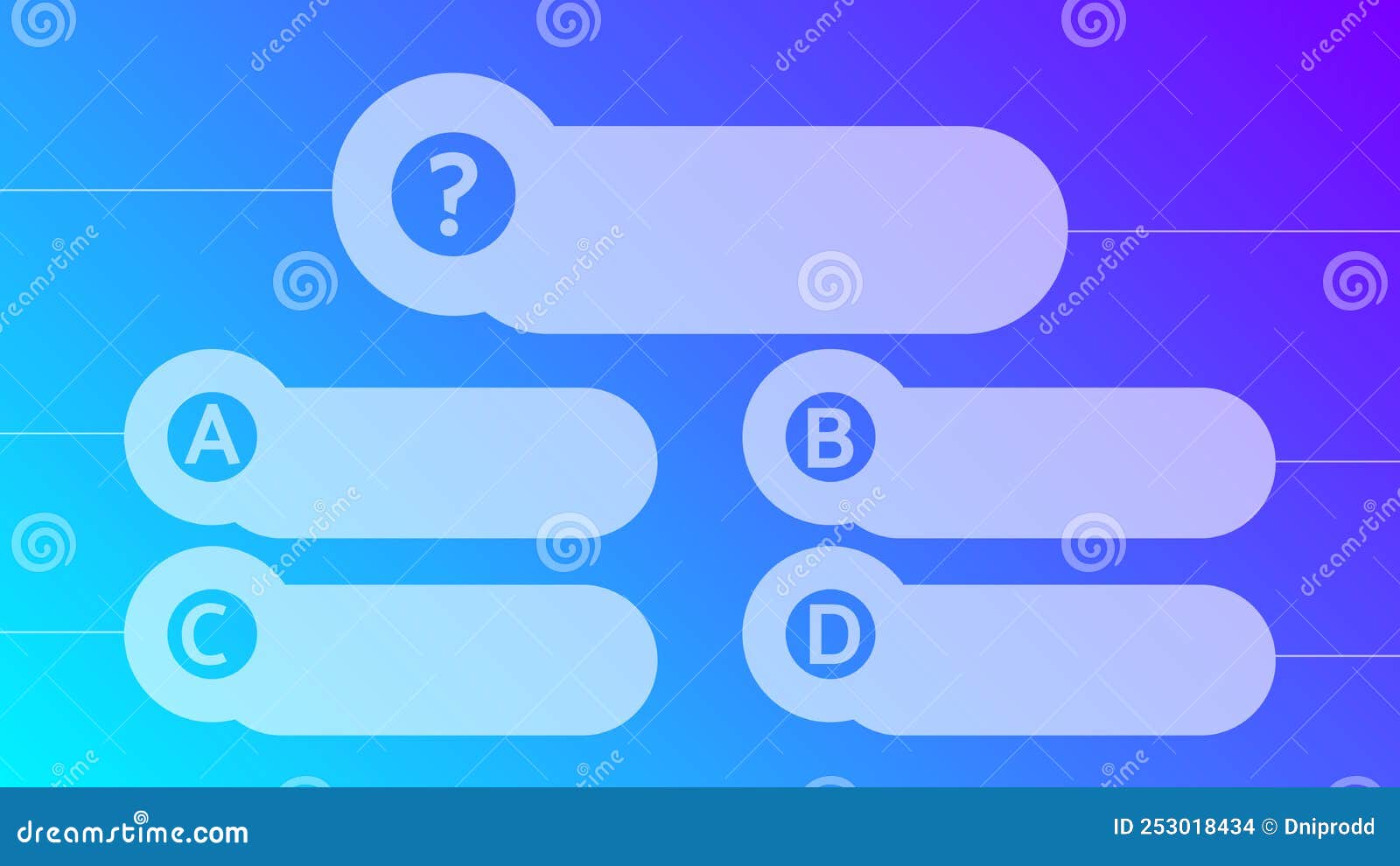 Multiple Choice Quiz Template Stock Vector - Illustration of check ...