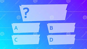 Multiple Choice Quiz Template Stock Vector - Illustration of question ...