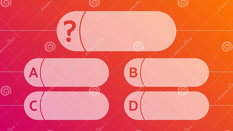 Multiple Choice Quiz Template Stock Vector - Illustration of option ...