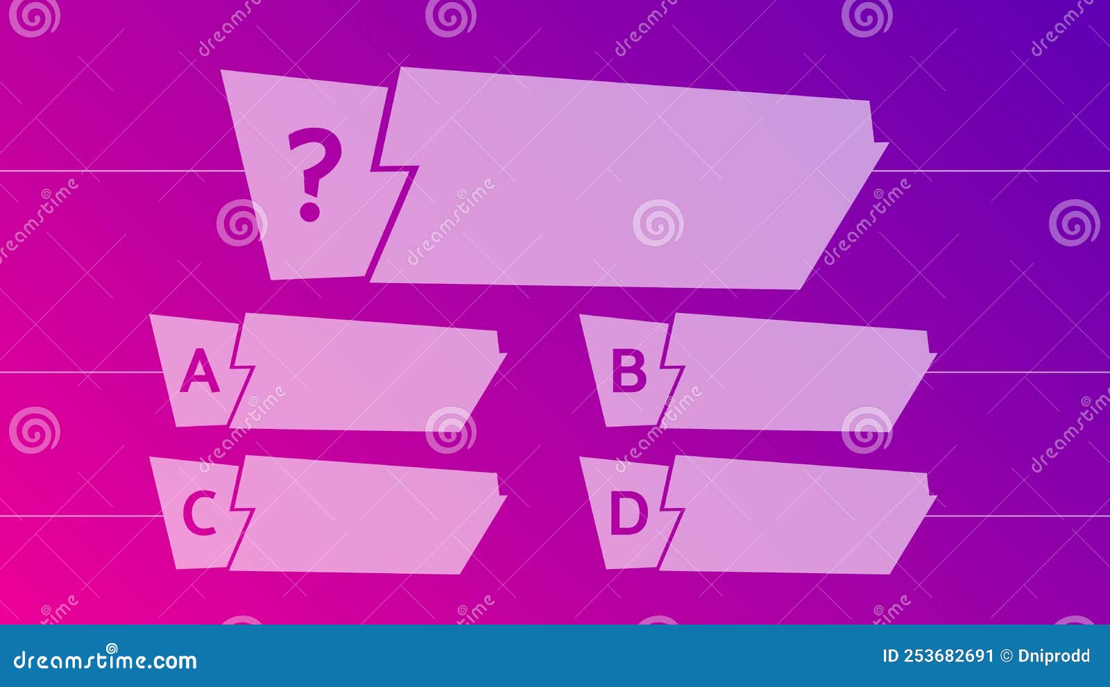 Multiple Choice Quiz Template Stock Vector - Illustration of challenge ...