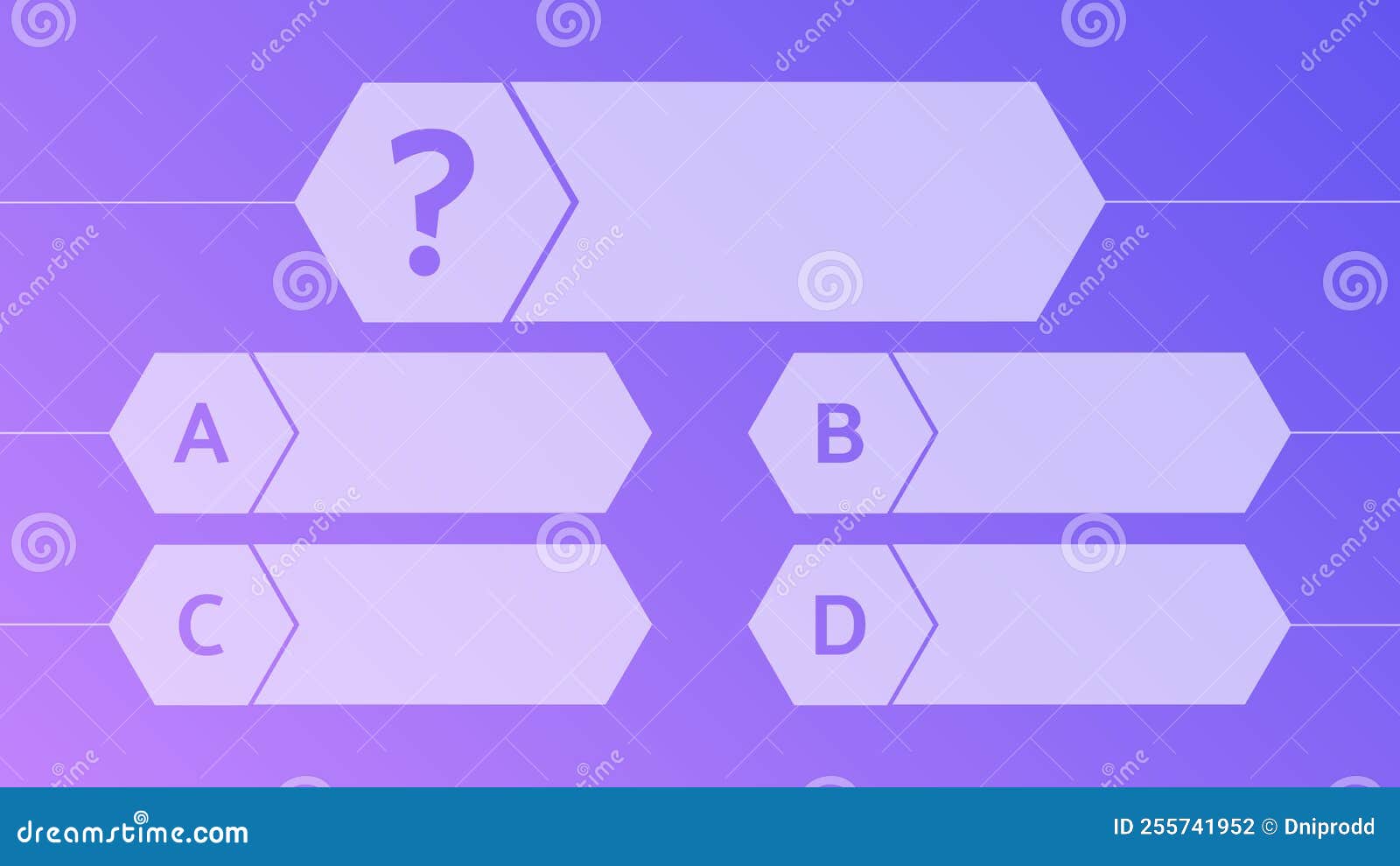 Multiple Choice Quiz Template Stock Vector - Illustration of number ...