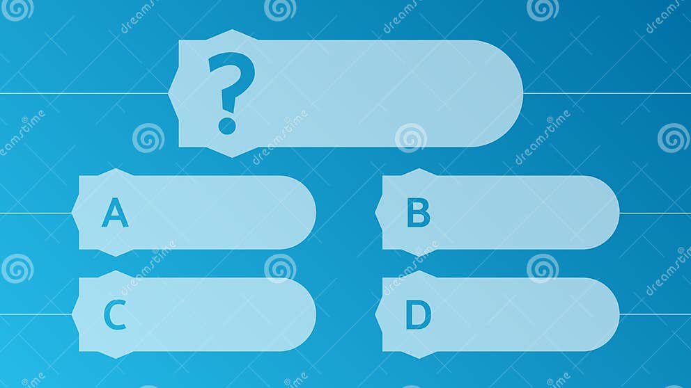 Multiple Choice Quiz Template Stock Vector - Illustration of question ...