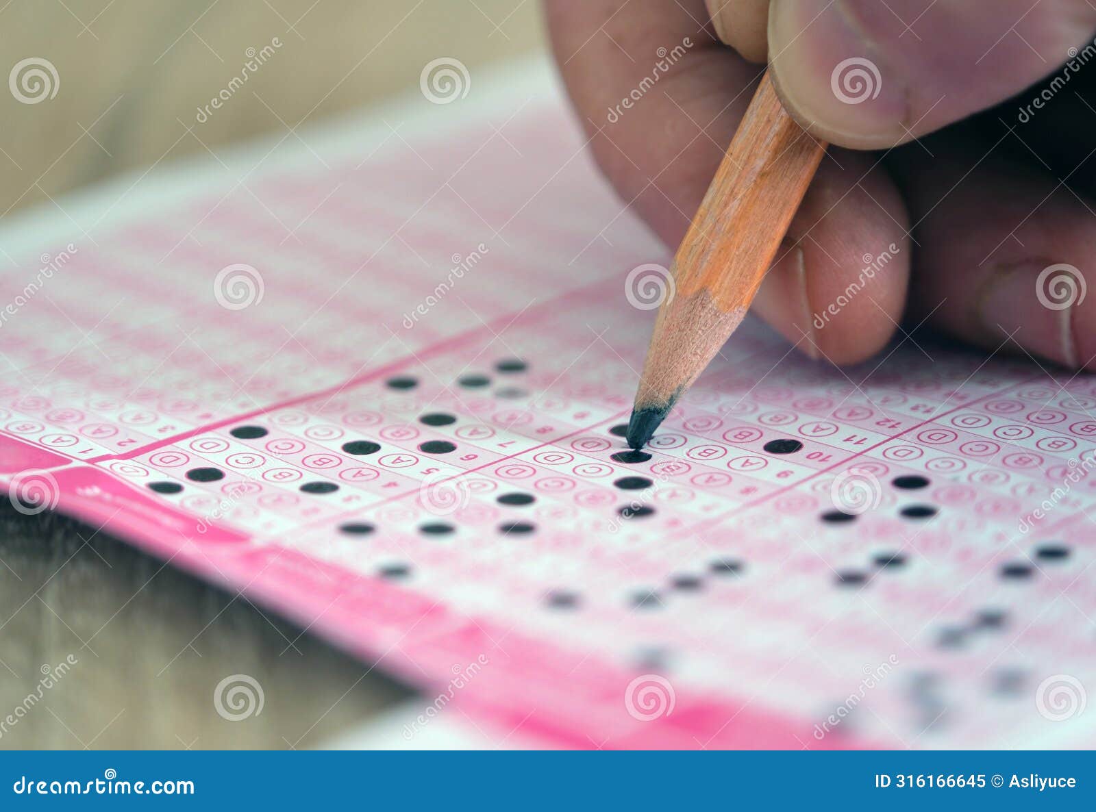 Marking Test Paper in the Exam Stock Image - Image of document ...