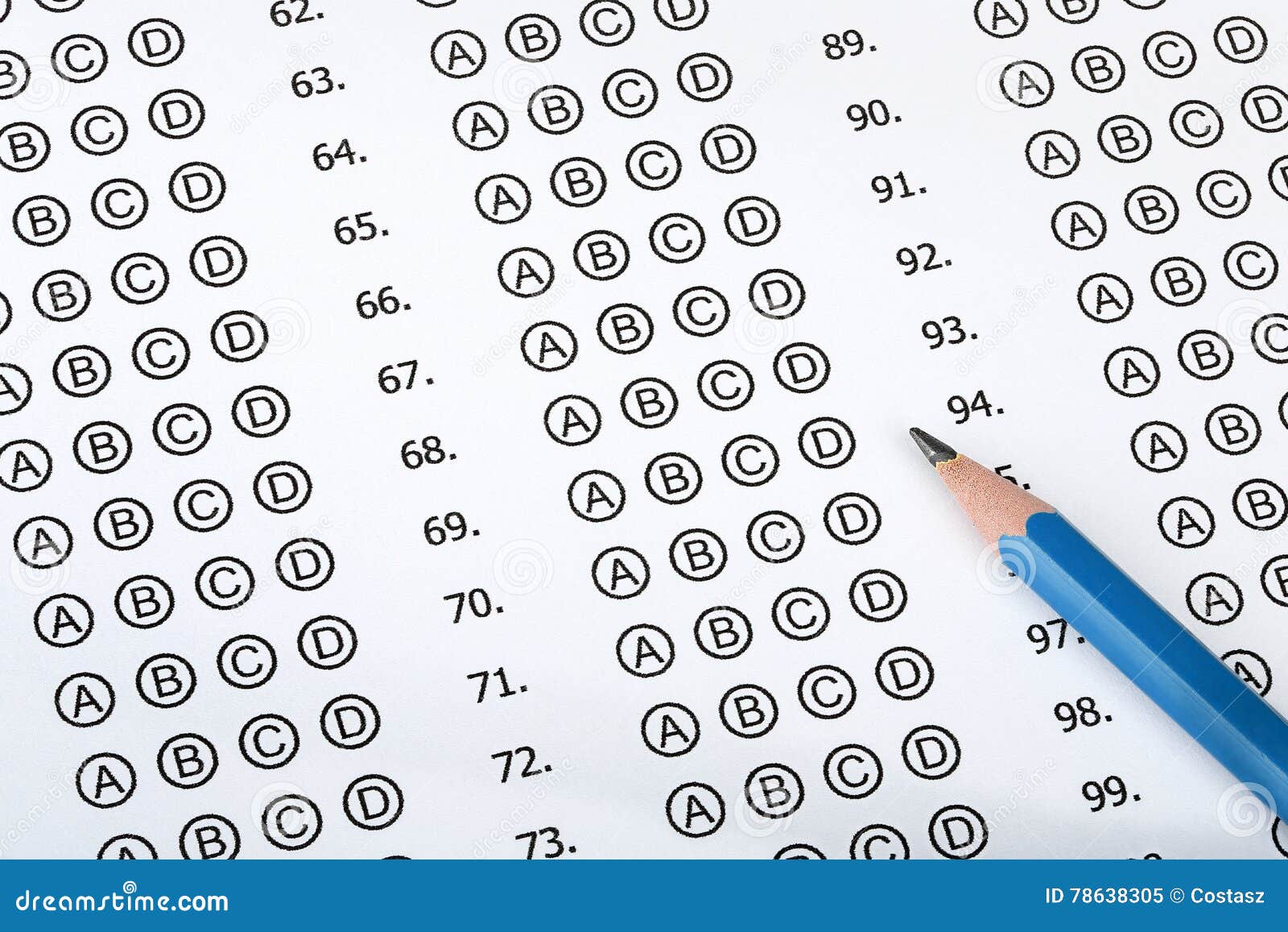 Multiple Choice Math Test