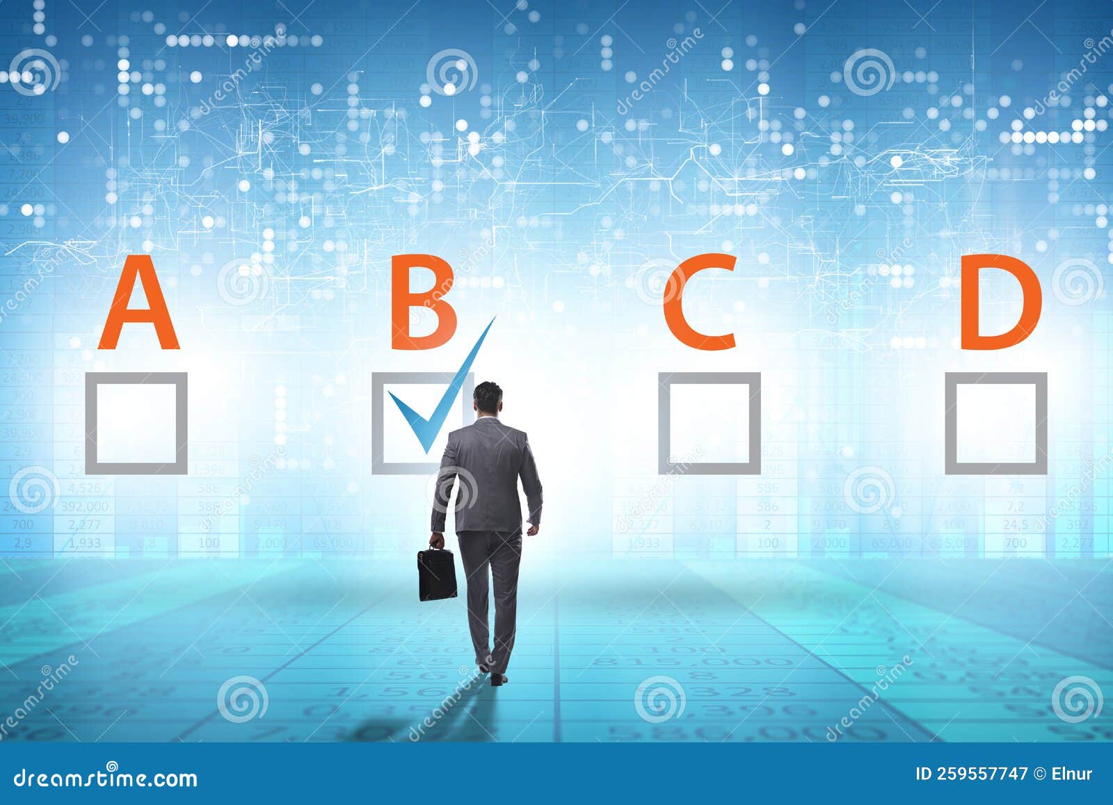 Multiple Choice Test Question Concept with Business People Stock Image ...