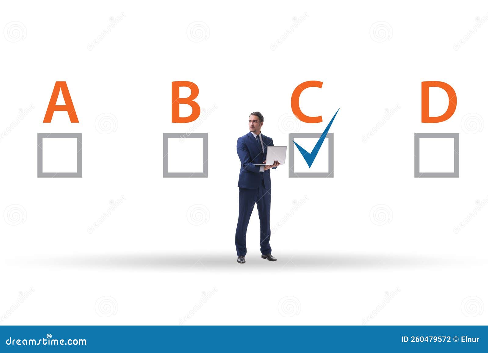 Multiple Choice Test Question Concept with Business People Stock ...