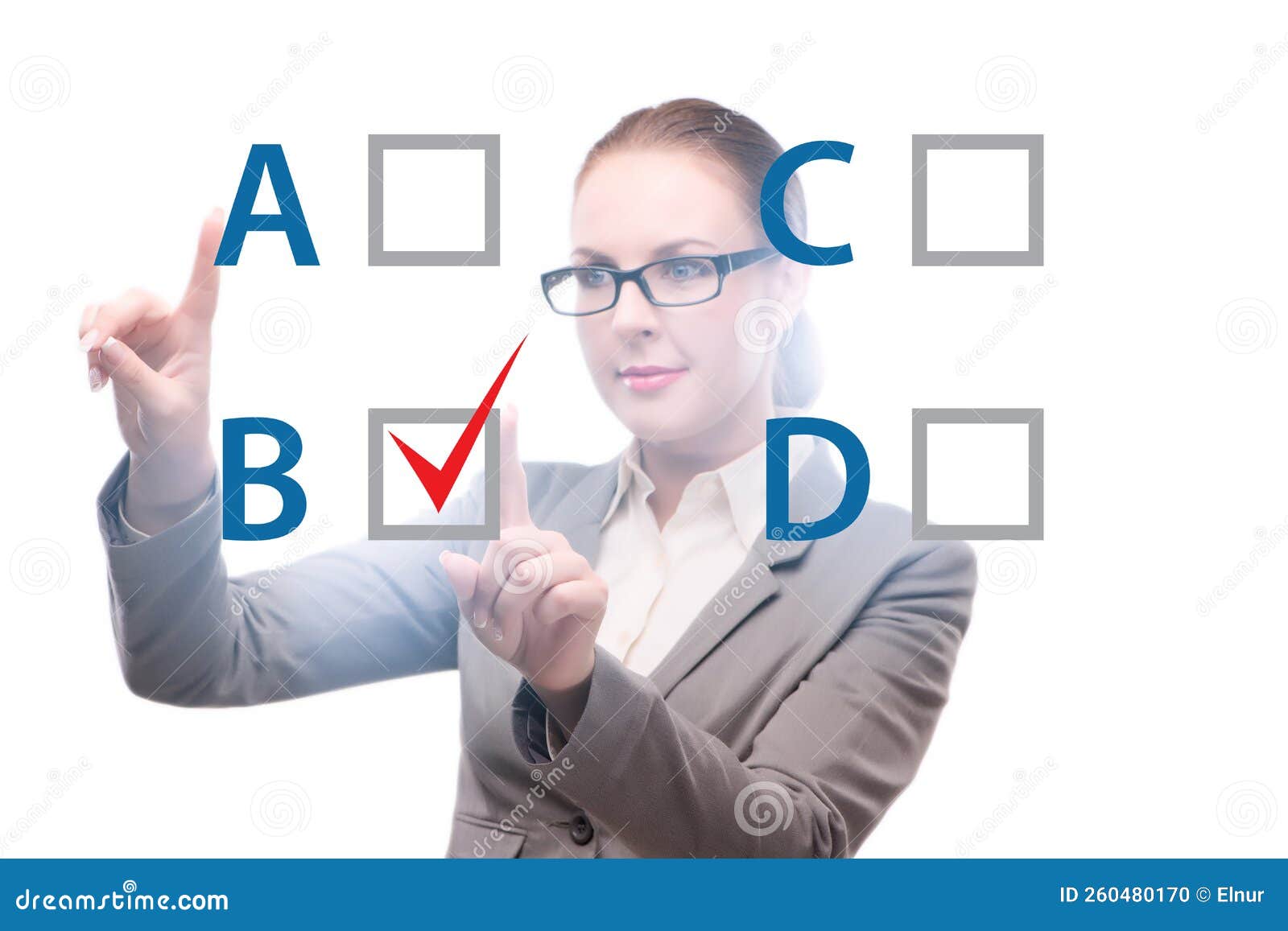 Multiple Choice Test Question Concept with Business People Stock Photo ...