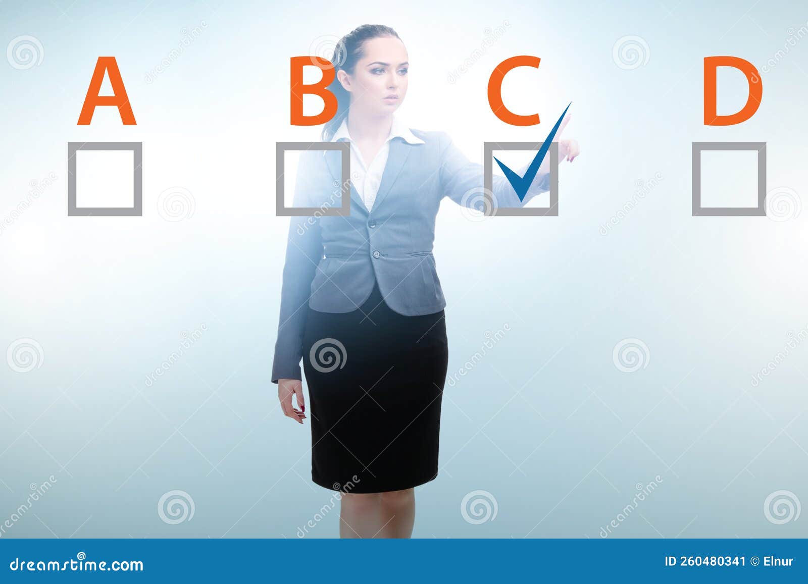 Multiple Choice Test Question Concept with Business People Stock Image ...