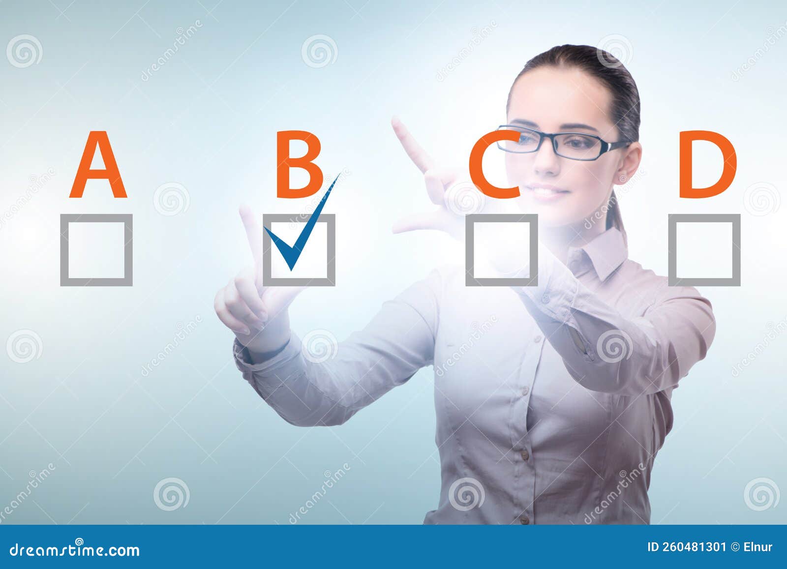 Multiple Choice Test Question Concept with Business People Stock Image ...