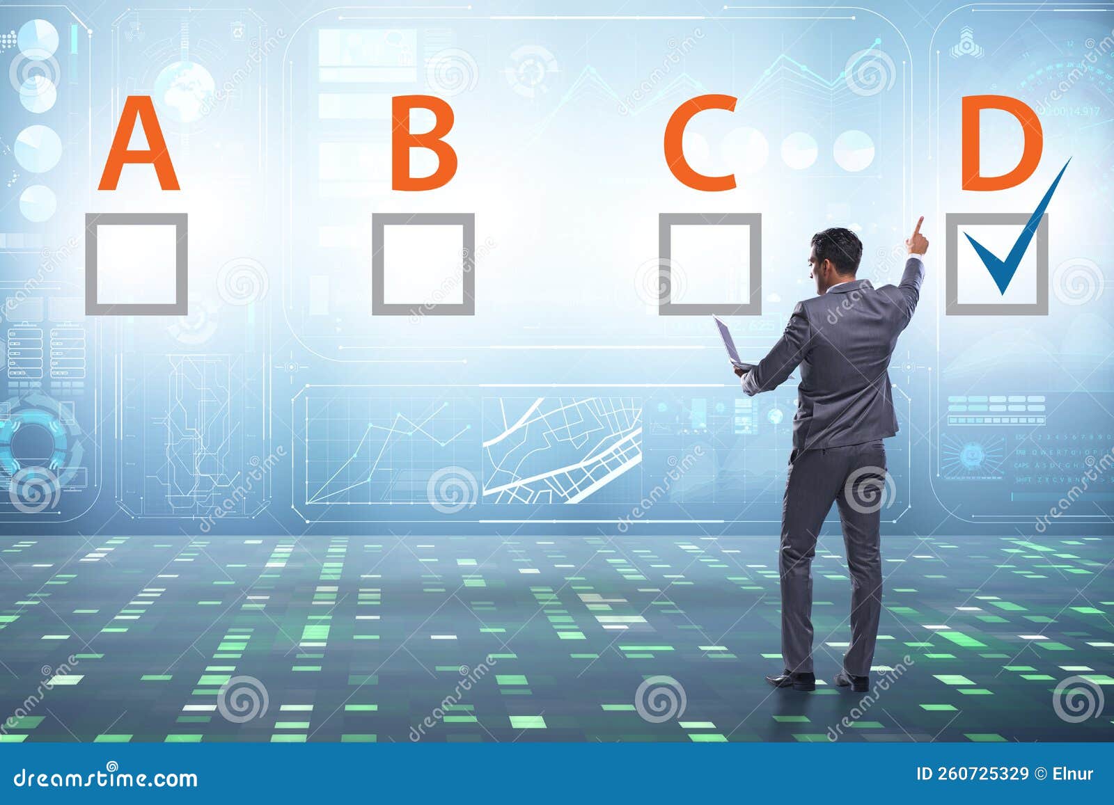 Multiple Choice Test Question Concept with Business People Stock Image ...
