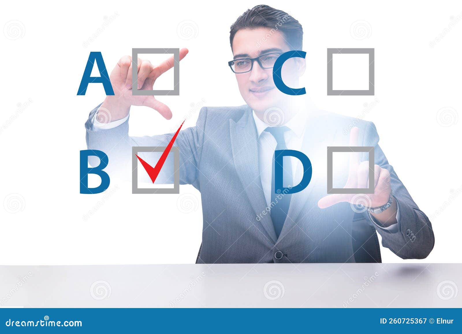 Multiple Choice Test Question Concept with Business People Stock Image ...