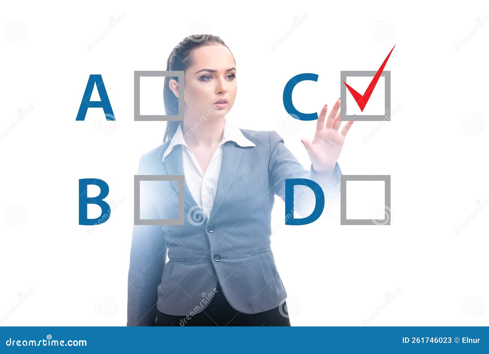 Multiple Choice Test Question Concept with Business People Stock Image ...