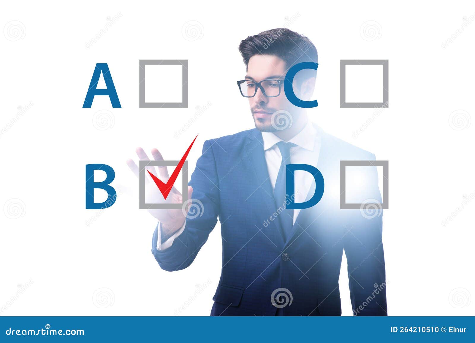 Multiple Choice Test Question Concept with Business People Stock Photo ...