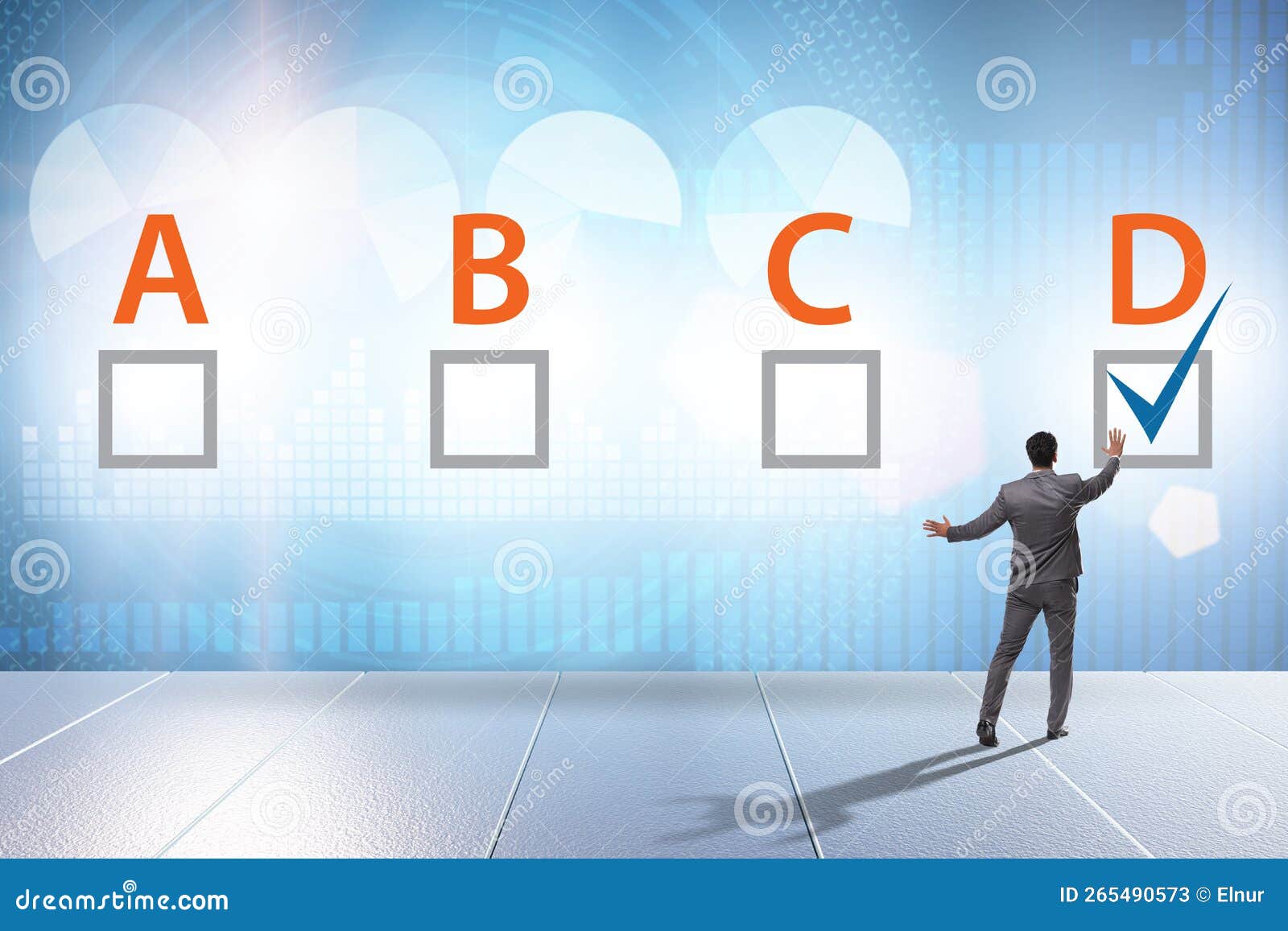 Multiple Choice Test Question Concept with Business People Stock Image ...