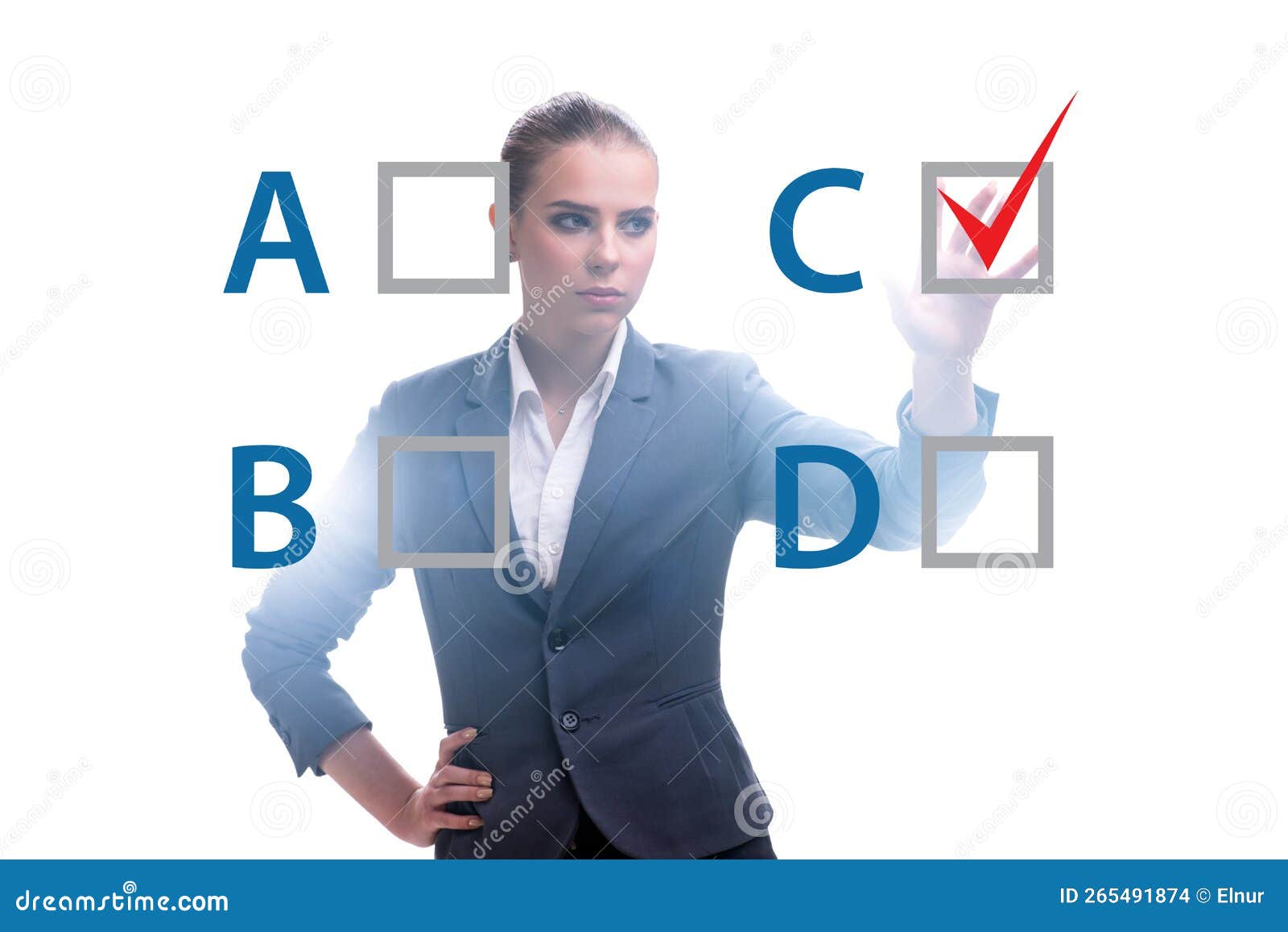Multiple Choice Test Question Concept with Business People Stock Photo ...
