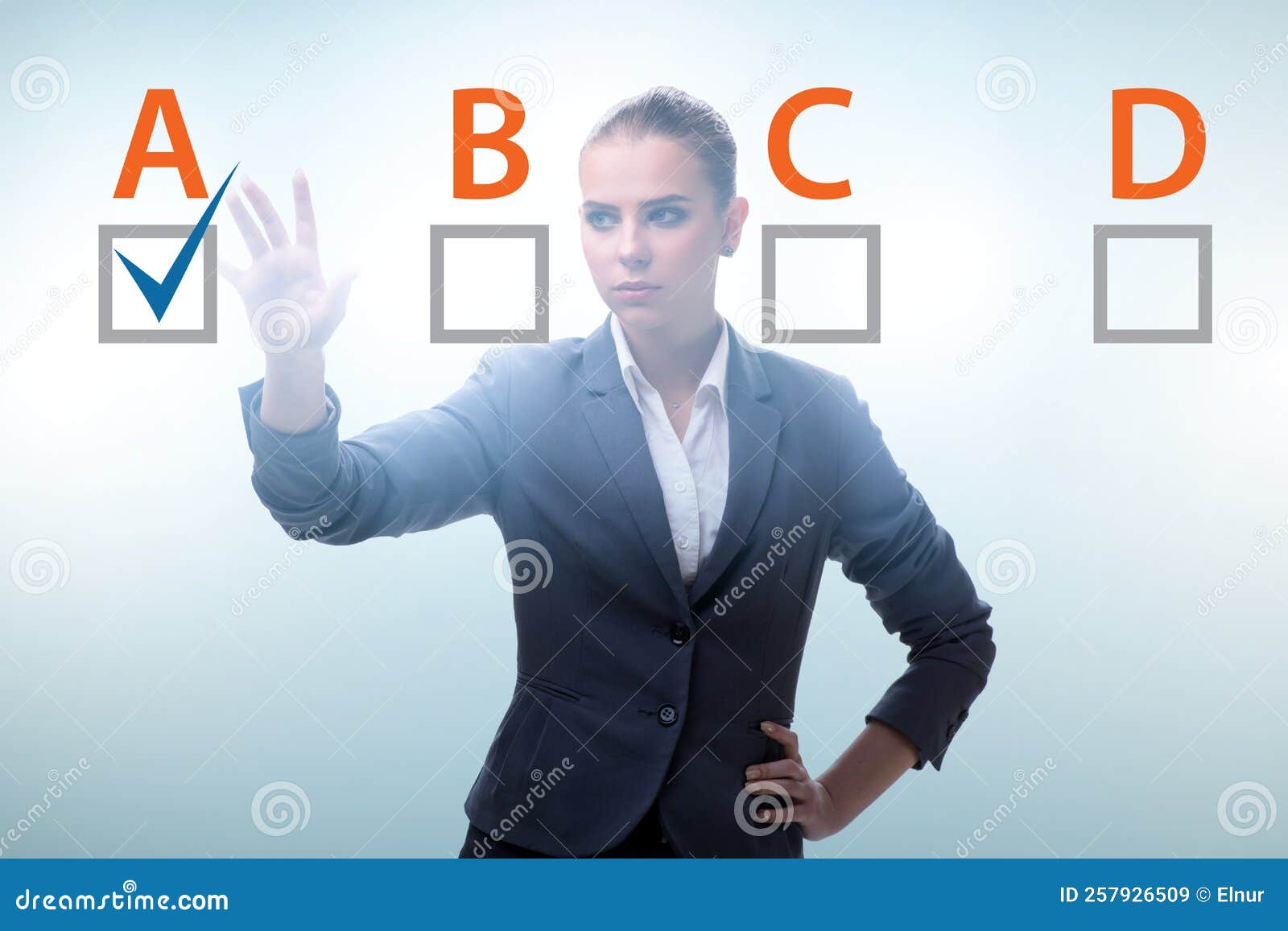 Multiple Choice Test Question Concept with Business People Stock Image ...