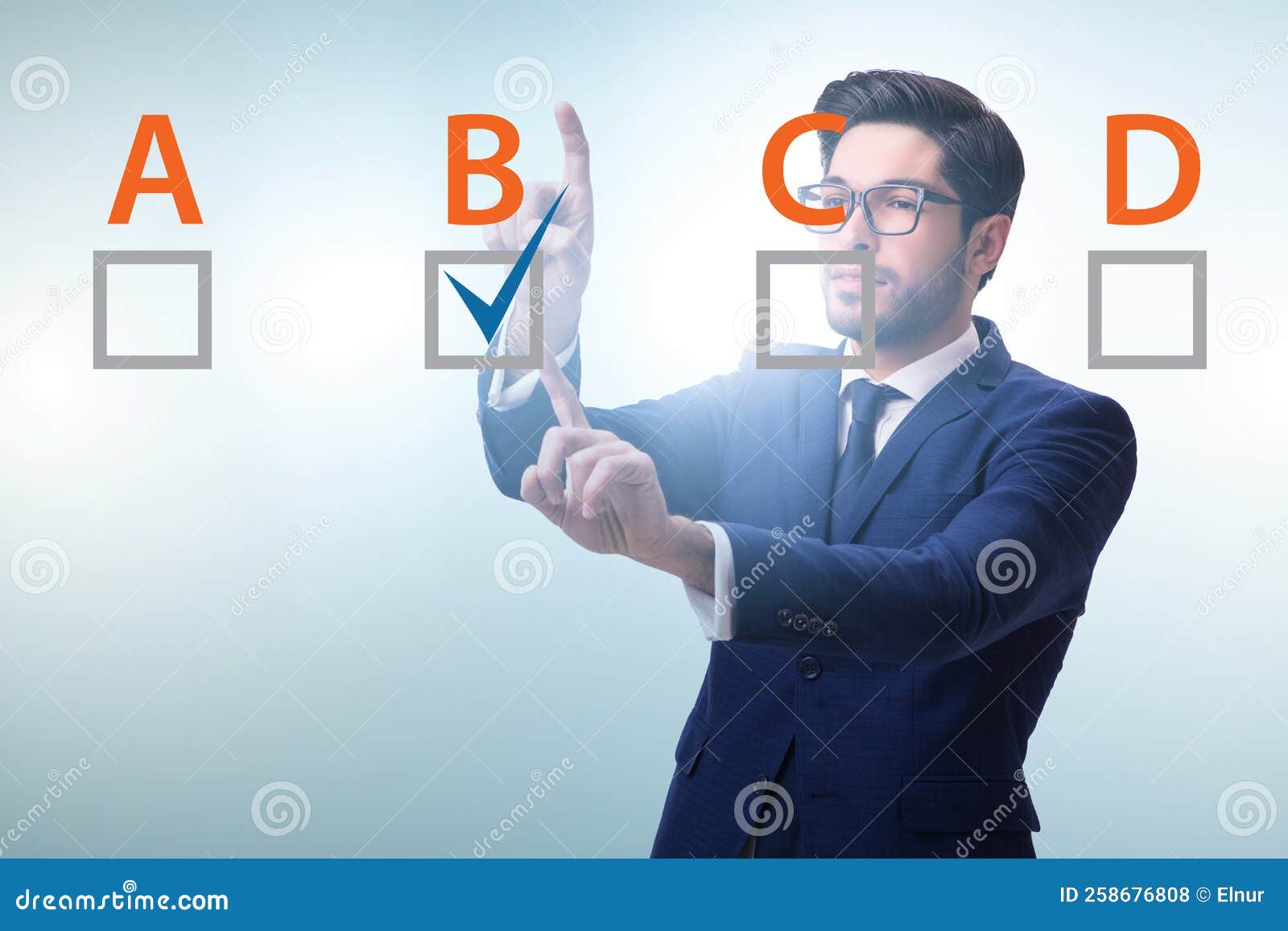 Multiple Choice Test Question Concept with Business People Stock Photo ...