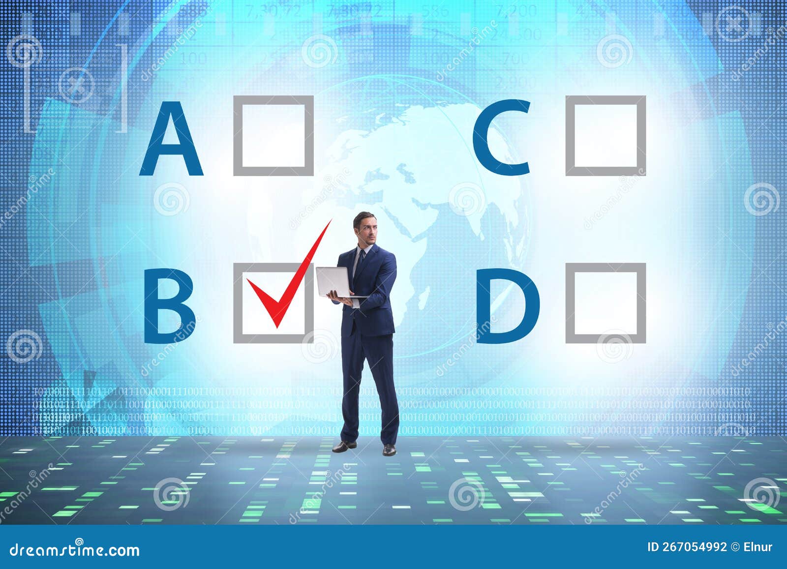 Multiple Choice Test Question Concept with Business People Stock Photo ...