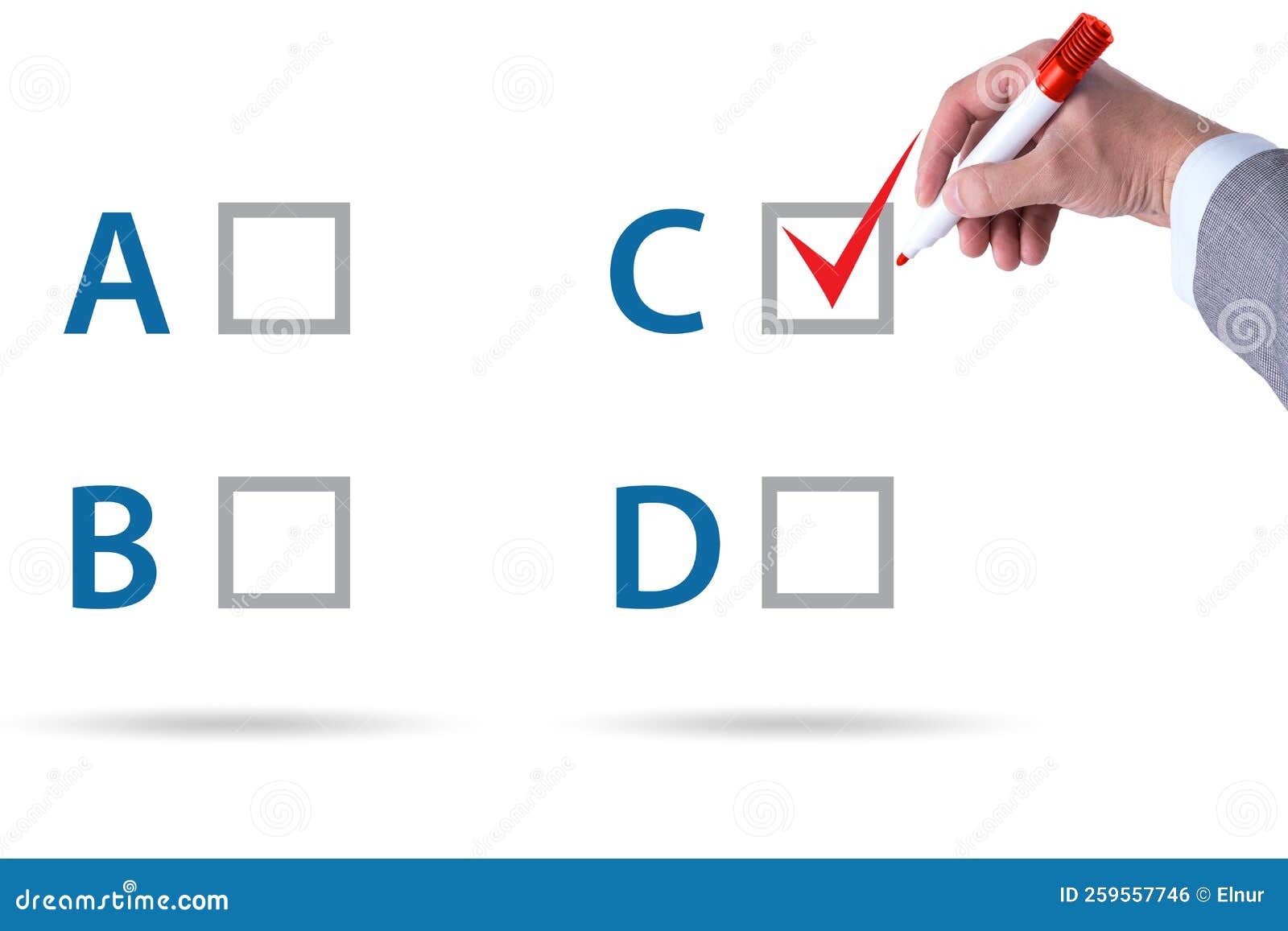 Multiple Choice Test Question Concept Stock Photo - Image of check ...