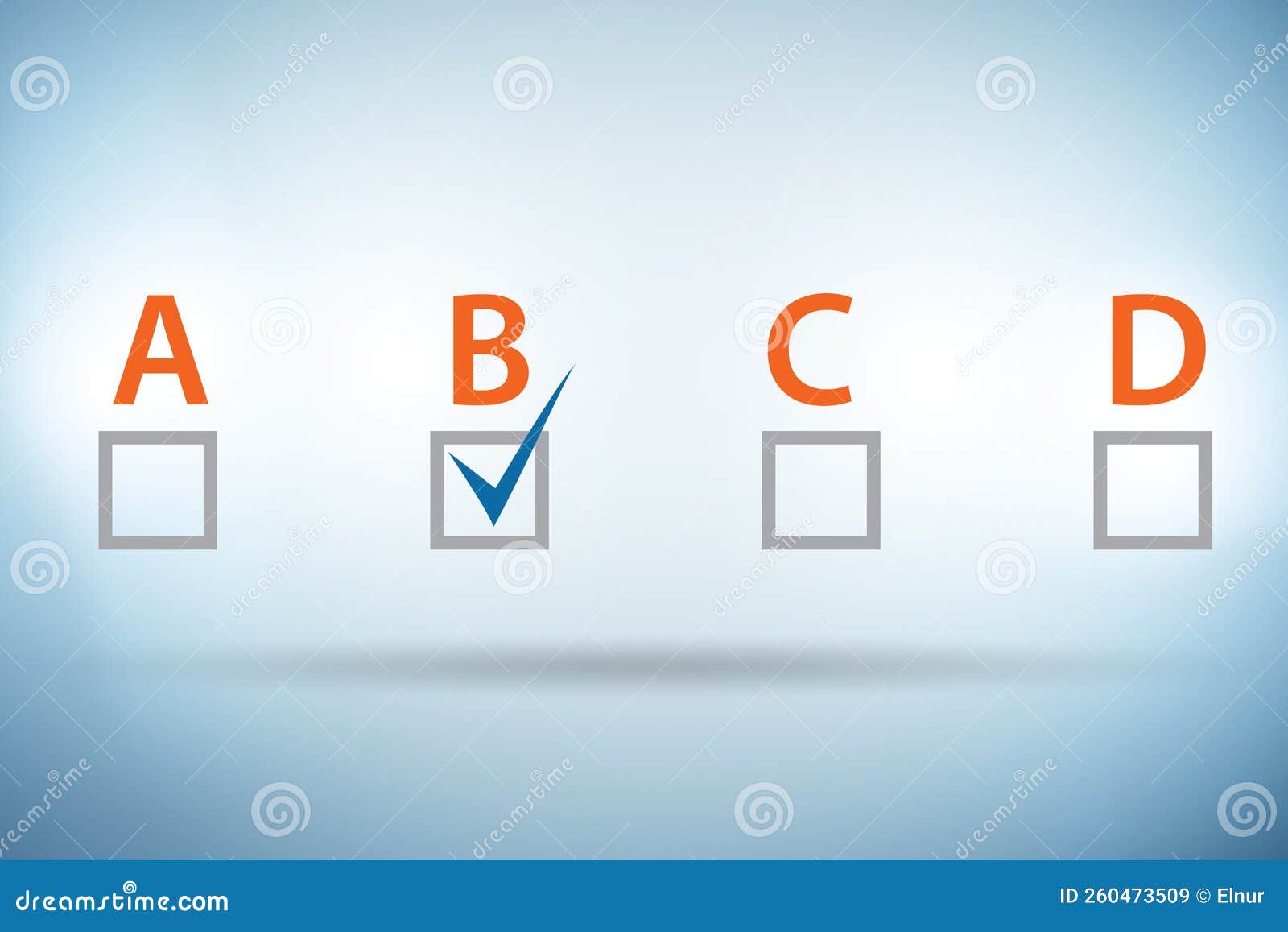 Multiple Choice Test Question Concept Stock Illustration - Illustration ...
