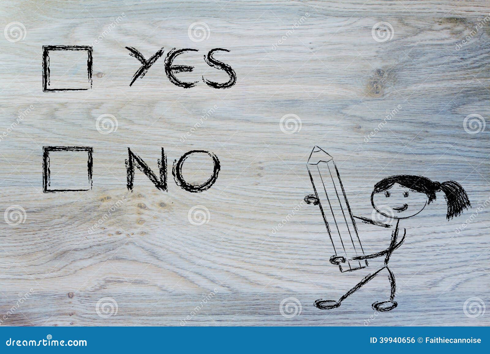 Multiple Choice Test, Yes or No Stock Illustration - Illustration of ...