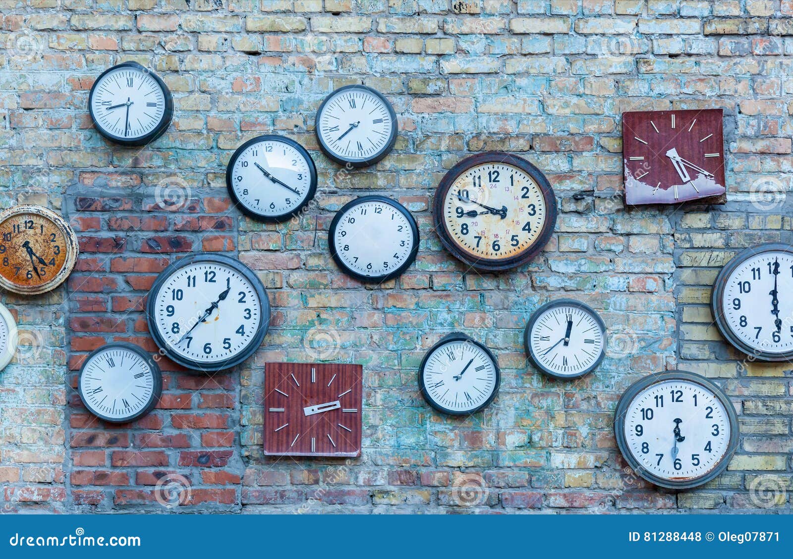 Multiple clock stock photo. Image of texture, plenty - 81288448