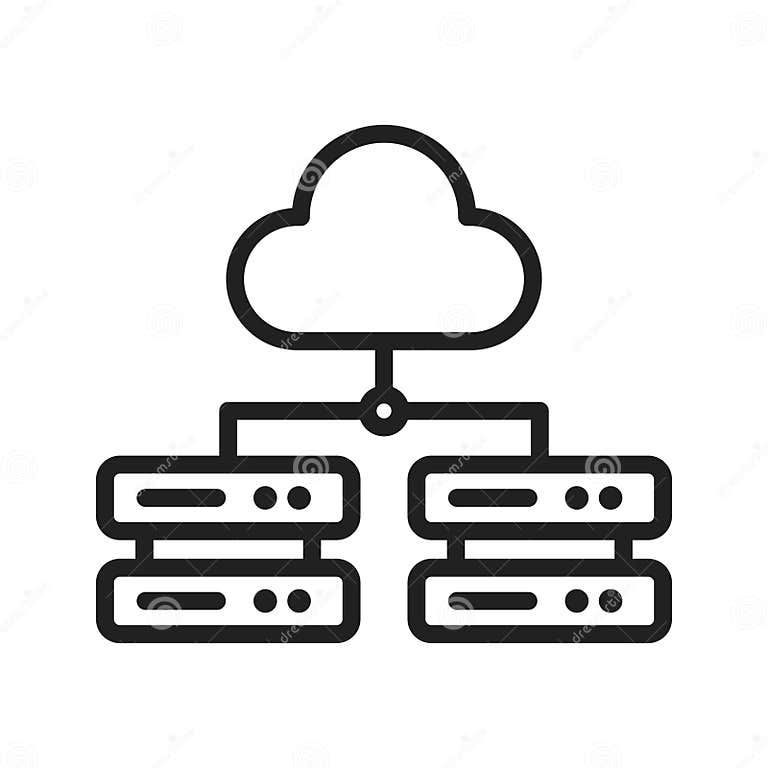 Multiple Cloud Servers Icon Vector Image. Suitable for Mobile Apps, Web Apps and Print Media ...