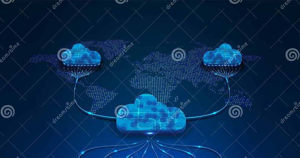 Multiple Cloud Symbol Vector Illustration, 2D Cloud, 3D Cloud, Multi ...