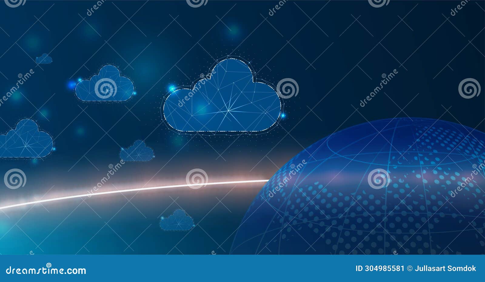 Multiple Cloud Symbol Vector Illustration, 2D Cloud, 3D Cloud, Multi ...