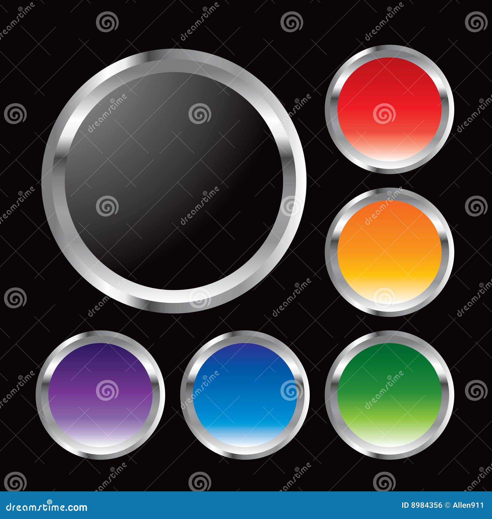 Multiple Color Metal Frames Stock Vector - Illustration of link, bright ...