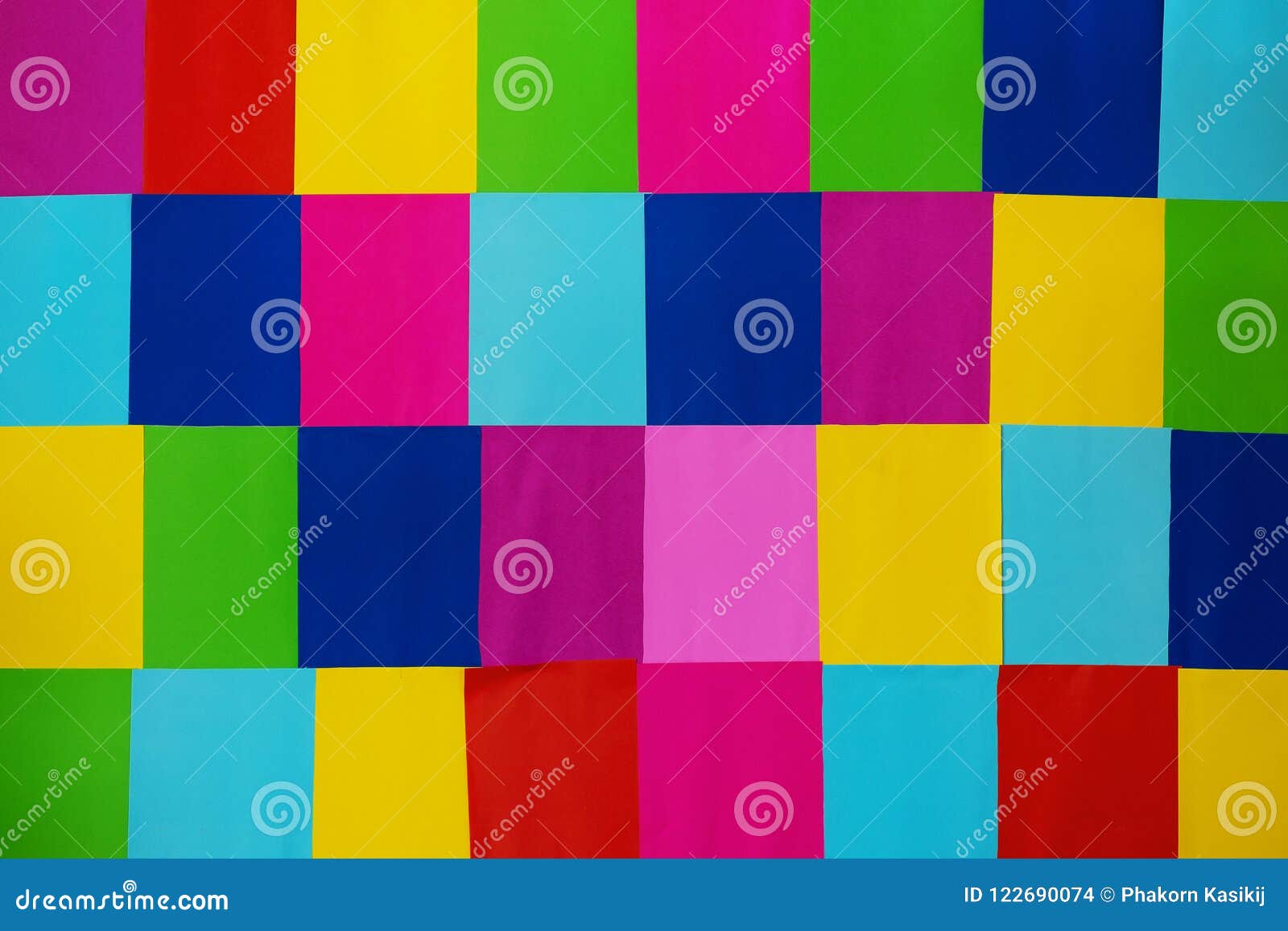 Multiple Color Paper Decorating Wall, Various Colorful Wall IDea Stock ...