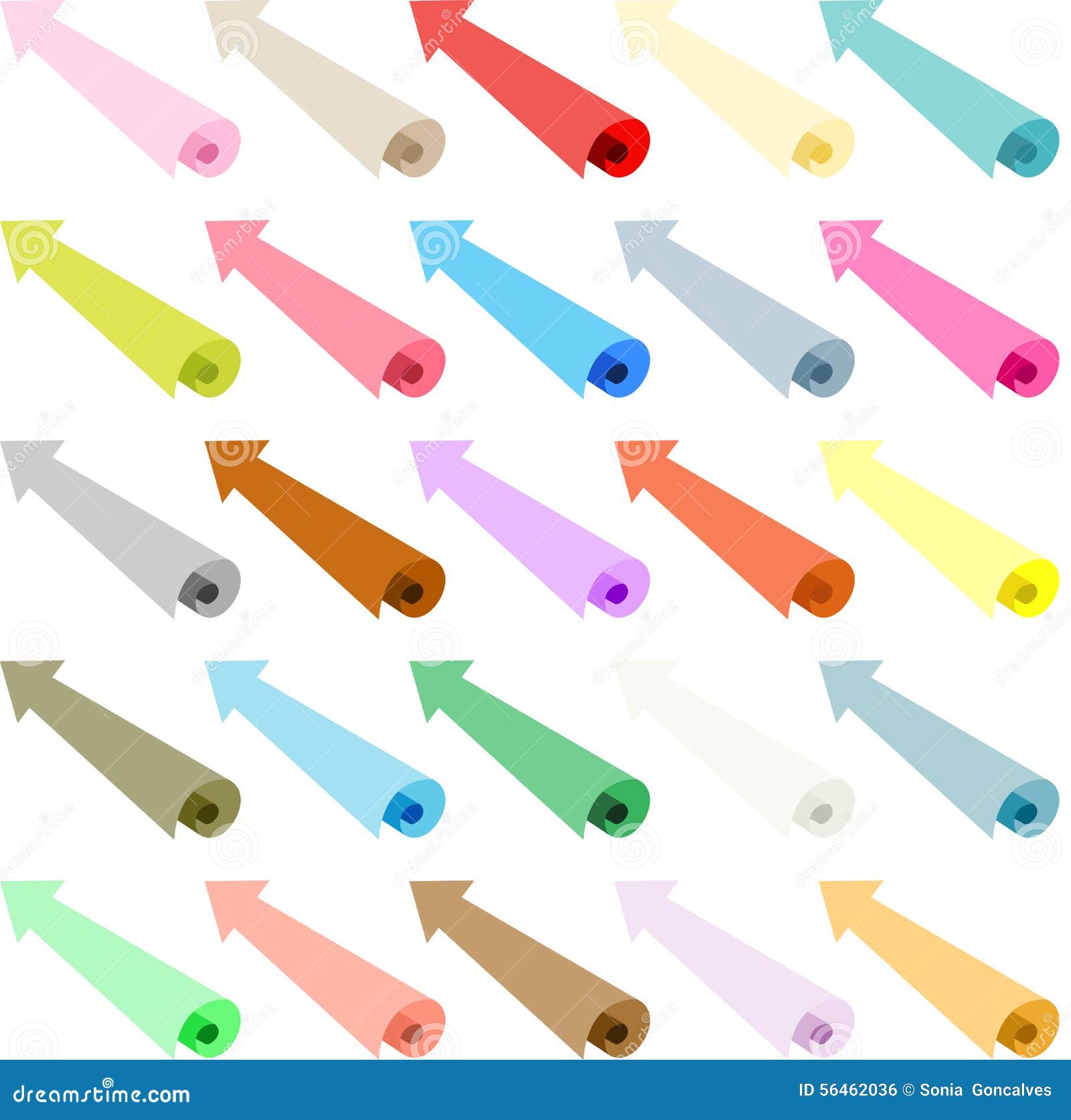 Multiple colored arrow stock vector. Illustration of colorful - 56462036