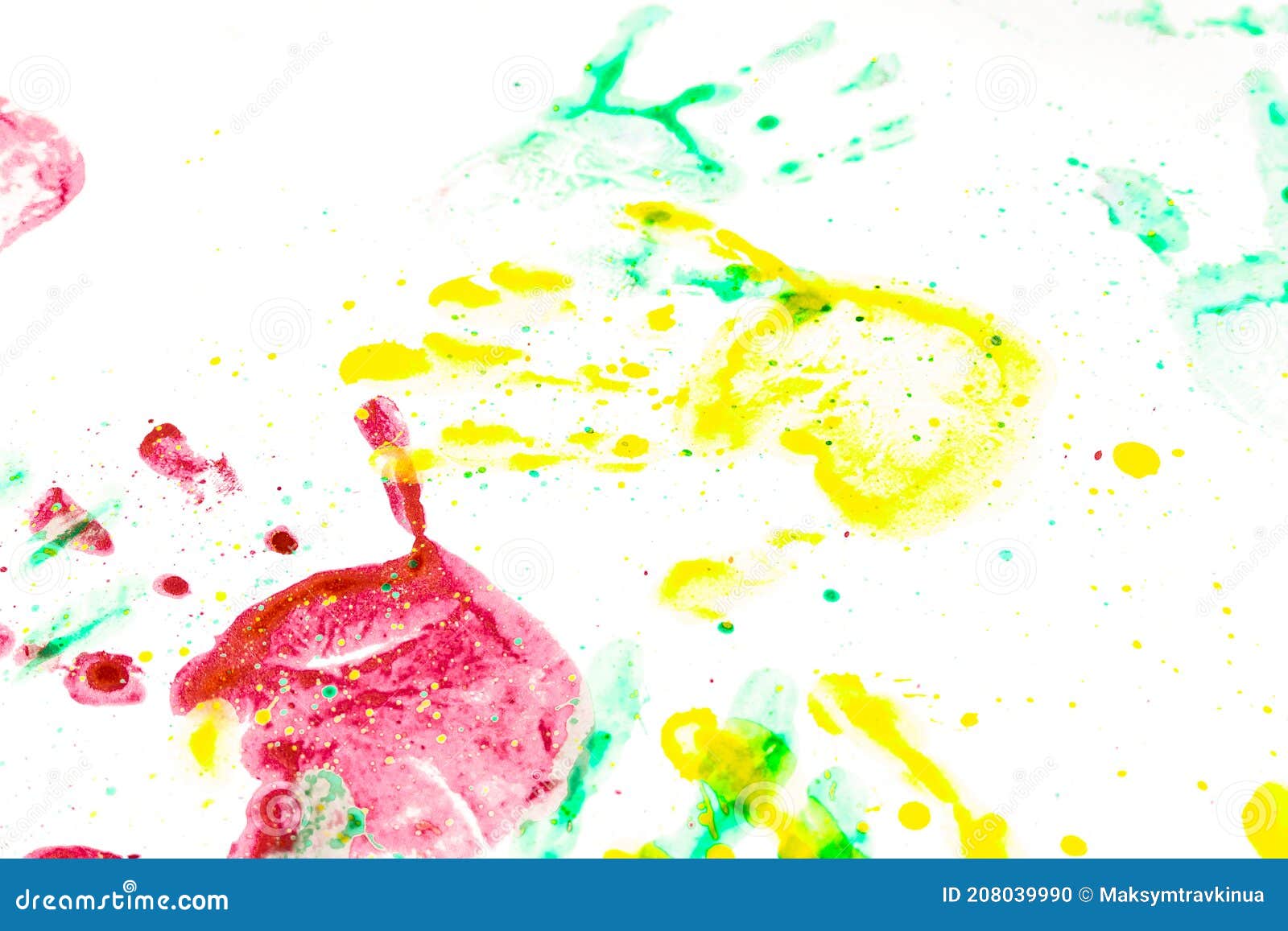 Multiple Colored Hand Prints on a White Background Stock Photo - Image ...
