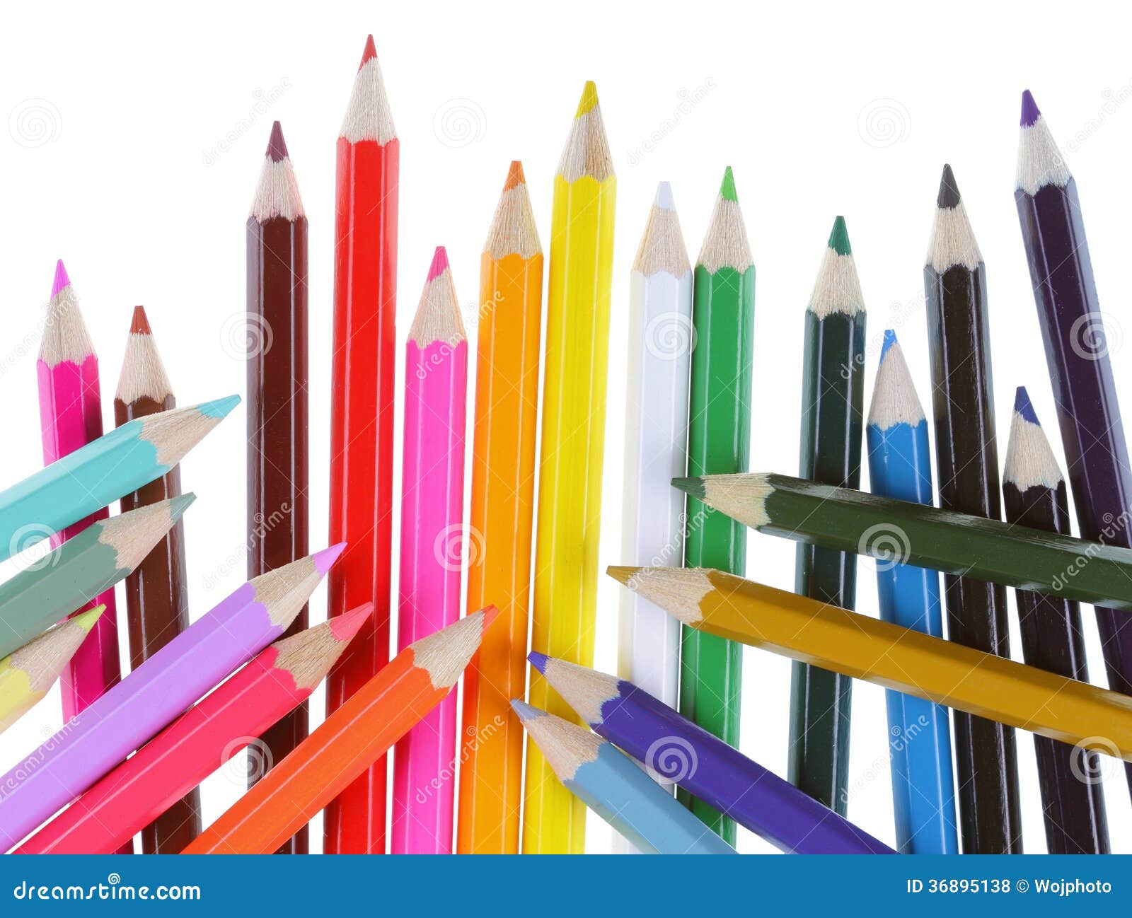 Multiple colored pencils stock photo. Image of collection - 36895138
