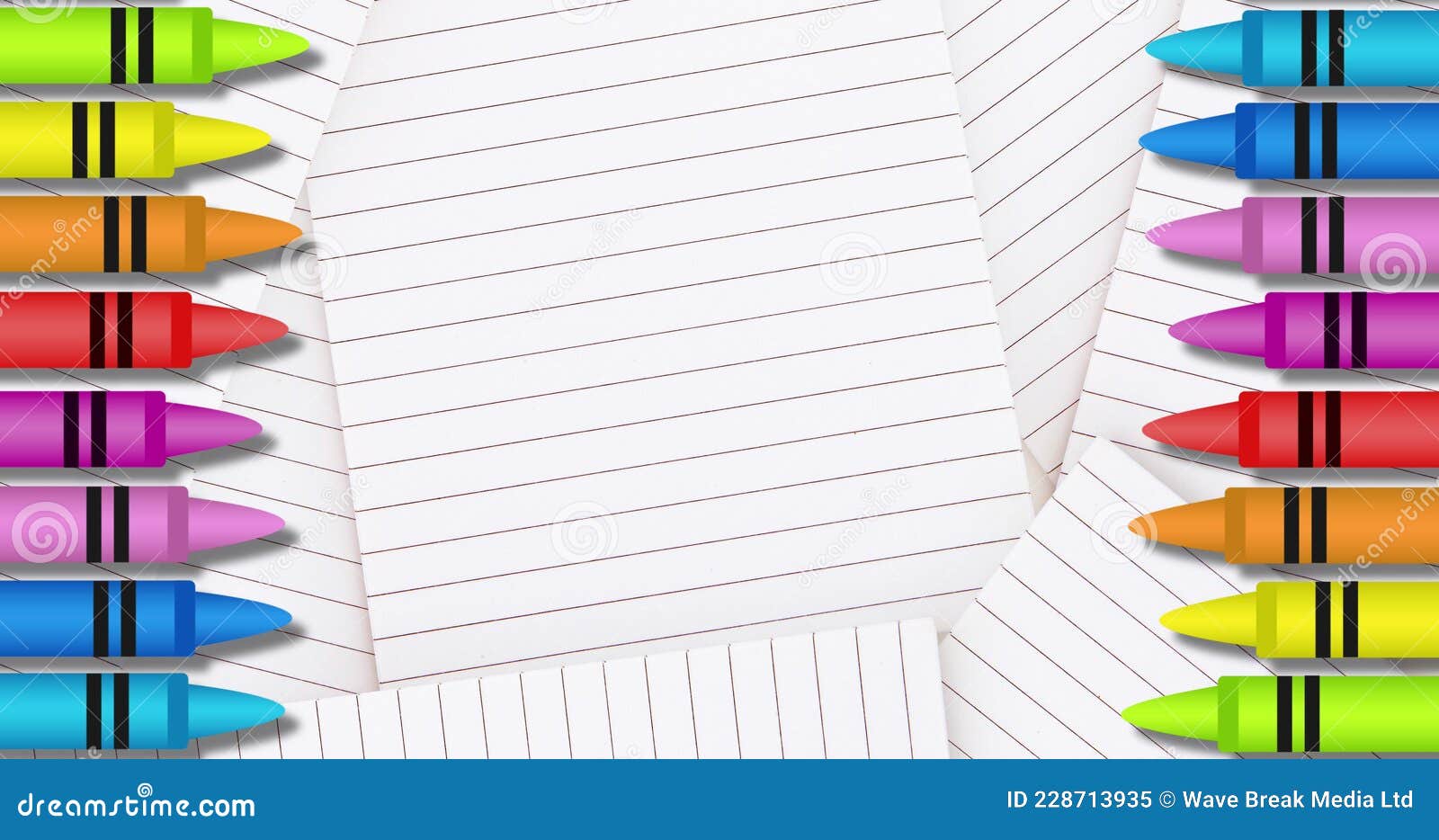 Colourful Crayons Tileable Background Royalty-Free Cartoon ...